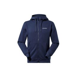 Kapuzenpullover Berghaus "Berghaus Fleece-Hoody", Herren, Gr. S, blau (dusk), Obermaterial: 73% Baumwolle CO. 22% Polyester PES. 5% Elasthan EL., regular fit, Rundhals, Pullover Kapuzenpullover, in klassischer Passform