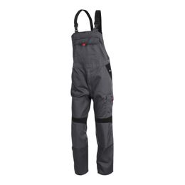 K&Uuml;BLER Latzhose K&Uuml;BLER "Latz", Gr. 46, EURO, grau (anthrazit, schwarz), Obermaterial: 65% Polyester PES. 35% Baumwolle CO., Hosen