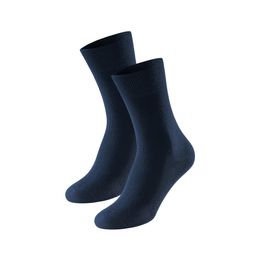 Socken Schiesser "95/5", Herren, Gr. 43-46, blau (804, blau), Obermaterial: 98% Baumwolle, 2% Elasthan, Socken Socken, verst&auml;rkter Zehen- und Fersenbereich, Cotton-Mix, formstabil