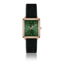 Quarzuhr AMELIA PARKER "AE9-S028R", schwarz, Armbanduhren, Damen, Quarzuhr