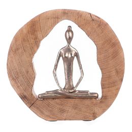 Dekofigur Gilde "Skulptur Health, silber/natur", silber (silberfarben, natur), B:29cm H:27cm T:5cm, Aluminium, Dekofiguren, silberfarben/natur, Aluminium