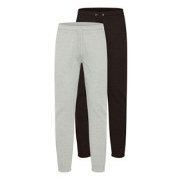 !Solid Jogginghose SOLID "Jogginghose SDColineo 2 Pack", Herren, Gr. XL, N-Gr, schwarz (schwarz, lgm), Obermaterial: 65% Polyester PES. 35% Baumwolle CO., Hosen Jogginghose