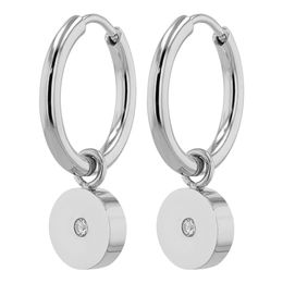 Adelia&acute;s Kettenanh&auml;nger ADELIA&acute;S "Anh&auml;nger &ndash; Gravuranh&auml;nger aus Edelstahl mit Strass Steinchen", silber, Schmuckanh&auml;nger, Damen, Edelstahl, Kettenanh&auml;nger, Ein kleines Geschenk mit gro&szlig;er Wirkung