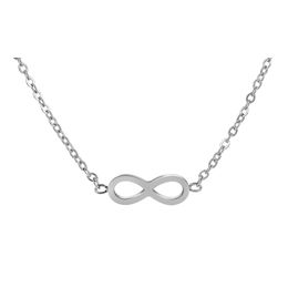 Adelia&acute;s Kette ohne Anh&auml;nger ADELIA&acute;S "Halskette &ndash; Ankerkette Unendlichkeitszeichen aus Edelstahl 43 cm", silber, Halsketten, Damen, 43cm, Edelstahl, Ein kleines Geschenk mit gro&szlig;er Wirkung