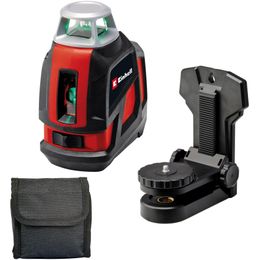 Kreuzlinienlaser Einhell "TE-LL 360 G", rot (rot, schwarz), B:10,4cm H:11,8cm L:5,7cm, Kunststoff, Lasermessger&auml;te, Arbeitsbereich max. 40 m, inkl. Aufbewahrungstasche