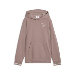 Hoodie Puma "Puma Class Relaxed Hoodie M&auml;dchen", M&auml;dchen, Gr. 128, sandstone beige, Obermaterial: 32% Polyester, 68% Baumwolle. Kapuzenfutter: 100% Baumwolle. &Auml;rmelbund: 3% Elasthan, 97% Baumwolle. Oberer Bund: 3% Elasthan, 97% Baumwolle, relaxed fit, Sweatshirts Hoodie