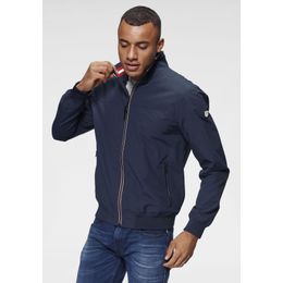 Blouson ALPENBLITZ "Br&uuml;gge", Herren, Gr. L (52/54), blau (navy), Web, Obermaterial: 65% Baumwolle, 35% Polyamid. Futter: 100% Polyester, normal, Rippstrickb&uuml;ndchen, Jacken Blouson, &Uuml;bergangsjacke im casualer Stil, mit Stehkragen