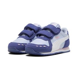 Sneaker Puma "CABANA RACER SL 20 V INF", Kinder, Gr. 20, cool weather, Puma wei&szlig;, blau crystal, rose mauve, Synthetik, Schuhe Sneaker, mit sportlichem Retro-Stil, mit Klettverschluss, mit Gummilaufsohle