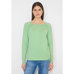 Strickpullover Cecil, Damen, Gr. L (42), gr&uuml;n (juicy lime), Web, 100% Baumwolle, unifarben, comfort fit normal, U-Boot-Ausschnitt, Rippb&uuml;ndchen, Pullover Strickpullover, mit U-Boot-Ausschnitt