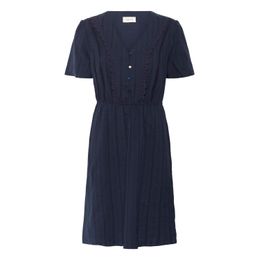 Midikleid Cream "Kleid CRKallie", Damen, Gr. 34, N-Gr, blau (navy blazer), Obermaterial: 100% Baumwolle CO., Kleider Midikleid