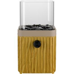 Feuerstelle Tepro "Tisch-Gasfeuerstelle mit Dekosteinen", braun (beige), B:16cm H:30cm L:16cm, Feuerk&ouml;rbe