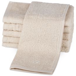 Gaestehandtuecher Ross "Vita 4004", leinen, B:30cm L:50cm, Frottier, Obermaterial: 100% Baumwolle, Handt&uuml;cher, Bestickung Ross-Emblem