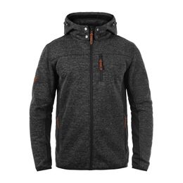 Kapuzenfleecejacke INDICODE "Sweatjacke IDGrosvenor", Herren, Gr. XXL, grau (charcoal mix), Obermaterial: 67% Polyester PES. 30% Viskose CV. 3% Elasthan EL., Jacken