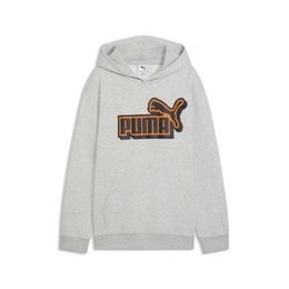 Hoodie Puma "Essentials Logo Lab Relaxed Hoodie Jungen", Jungen, Gr. 128, light gray heather, Obermaterial: 68% Baumwolle, 32% Polyester. Kapuzenfutter: 100% Baumwolle. Rippe: 97% Baumwolle, 3% Elasthan, relaxed fit, Sweatshirts Hoodie