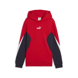 Hoodie Puma "Essentials Block Hoodie Jungen", Jungen, Gr. 128, for all time rot, Obermaterial: 32% Polyester, 68% Baumwolle. Kapuzenfutter: 100% Baumwolle. Rippe: 97% Baumwolle, 3% Elasthan. Seitentasche &ndash; Oben: 100% Baumwolle, normal, Sweatshirts Hoodie