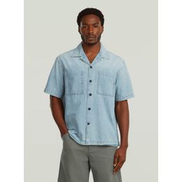 G-Star Raw Langarmshirt G-STAR "Bowling 2-Pocket Regular Hemd", Herren, Gr. L, vintage mirage, Obermaterial: 100% Baumwolle, Shirts Langarmshirt
