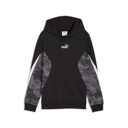 Hoodie Puma "Essentials Camo Hoodie Jungen", Jungen, Gr. 128, schwarz, Obermaterial: 32% Polyester, 68% Baumwolle. Kapuzenfutter: 100% Baumwolle. Rippe: 3% Elasthan, 97% Baumwolle, normal, Sweatshirts Hoodie