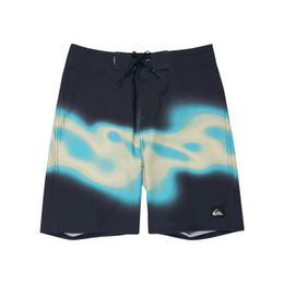 Boardshorts Quiksilver "Surfsilk Straight 17", M&auml;dchen, Gr. 8, schwarz navy thermo stripe, Obermaterial: 88% Polyester, 12% Elasthan., Hosen