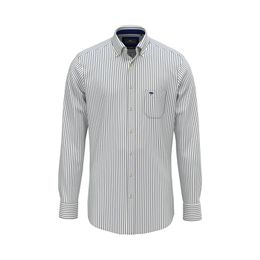 Langarmhemd Fynch-Hatton, Herren, Gr. L, N-Gr, navy, Web, Obermaterial: 100% Baumwolle, gestreift, regular fit h&uuml;ftbedeckend, Rundhals, 2-Knopf-Manschette, Hemden, mit Burtton-Down-Kragen