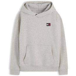 Kapuzensweatshirt Tommy Hilfiger, M&auml;dchen, Gr. 10 (140), erdgrau, Sweatware, Obermaterial: 100% Baumwolle, unifarben, regular fit normal, Rundhals, B&uuml;ndchen, Sweatshirts, K&auml;ngurutasche, reine Baumwolle, Kinder bis 16 Jahre