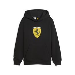 Kapuzenpullover Puma "Scuderia Ferrari Coloured Shield Hoodie Jugendliche", Kinder, Gr. 152, schwarz, Obermaterial: 32% Polyester, 68% Baumwolle. Kapuzenfutter: 100% Baumwolle. Rippe: 3% Elasthan, 97% Baumwolle, regular fit, Rundhals, Pullover Kapuzenpullover