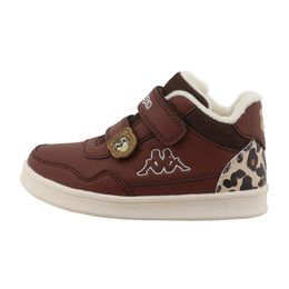 Sneaker Kappa "GILL", M&auml;dchen, Gr. 25, braun, Synthetik, Schuhe Sneaker, Winterschuhe, gef&uuml;ttert