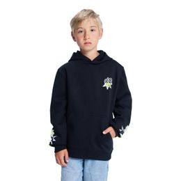 Hoodie DC Shoes "Shock Side", Jungen, Gr. 10(140-148cm), schwarz, Obermaterial: 55% Baumwolle, 25% Baumwolle, 20% Polyester., Sweatshirts Hoodie