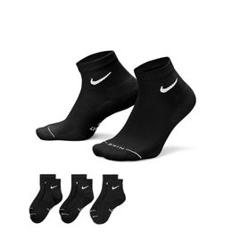 Sportsocken Nike "U NK ED ELVD ANK 3P - 144", Damen, Gr. L (42/45), schwarz (multi, color3), Obermaterial: 69% Baumwolle, 29% Polyester, 2% Elasthan, Socken Sportsocken, f&uuml;r Erwachsene, sportlicher Stil, sportliches Design