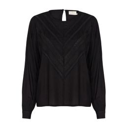 Langarmhemd Kaffe "Langarm - Hemd KAellie", Damen, Gr. 34, N-Gr, schwarz (schwarz deep), Obermaterial: 100% Viskose CV., Hemden
