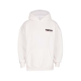 Kapuzensweatshirt DROPSIZE "Dropsize HEAVY OVERSIZE ADVENTURE HOODIE", Herren, Gr. M, cream wei&szlig;, 70% Baumwolle, 30% Polyester, bedruckt, Rundhals, Sweatshirts