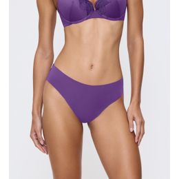 Slip Triumph "Pretty Micro Tai", Damen, Gr. L, lila (lila passion), Microfaser, Obermaterial: 89% Polyamid, 11% Elasthan, k&ouml;rpernah, Unterhosen Slip, nahtlos