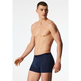 Boxer Schiesser "Modern Bonded", Herren, Gr. 6, 801, blau, Single Jersey, Obermaterial: 90% Modal, 10% Elasthan, k&ouml;rpernah, Unterhosen, ohne Eingriff, maskuline Passform