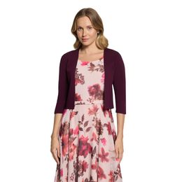 Strickjacke Vera Mont "Damen langarm", Damen, Gr. L, strong aubergine, Strick, Obermaterial: 62% Viskose, 34% Polyamid, 4% Elasthan, figurumspielend normal, Strickjacken Strickjacke, &Auml;rmelschlitz