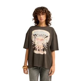 Oversize-Shirt Billabong "Pour Your Heart", Damen, Gr. L, off schwarz, Obermaterial: 100% Baumwolle., Shirts