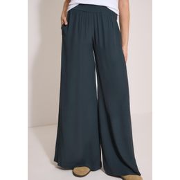 Stoffhose Cecil, Damen, Gr. L, L&auml;nge 30, palm breeze gr&uuml;n, Stoff, 100% Viskose, unifarben, loose fit lang, Hosen Stoffhose, mit Elastikbund