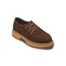 Sneaker Roxy "Work It Low", Damen, Gr. 7(37), chestnut, Obermaterial: 98% Leder / 2% Metall, Futter: 100% PU, Laufsohle: 100% TPR., Schuhe Sneaker