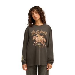 Langarmshirt Billabong "Familiar Roads", Damen, Gr. S, off schwarz, Obermaterial: 70% Baumwolle, 30% Baumwolle., Shirts Langarmshirt