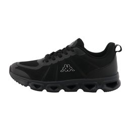Sneaker Kappa "SAVIYA", Herren, Gr. 44, schwarz (schwarz, uni), Synthetik, Schuhe Sneaker