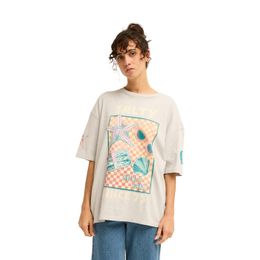 Oversize-Shirt Billabong "Salty Since", Damen, Gr. L, grau heather, Obermaterial: 100% Baumwolle., Shirts