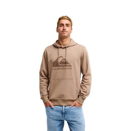 Kapuzensweatshirt Quiksilver "Comp Logo", Herren, Gr. S, beige (pine bark), Obermaterial: 60% Baumwolle, 40% Polyester., Sweatshirts