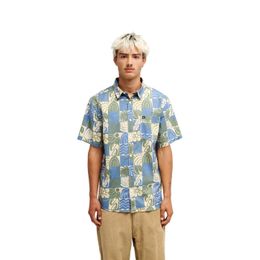 Kurzarmhemd Quiksilver "Apero Classic", Herren, Gr. L, US-Gr&ouml;&szlig;en, bunt (iceberg gr&uuml;n heritage geo 32), Obermaterial: 100% Baumwolle., Hemden