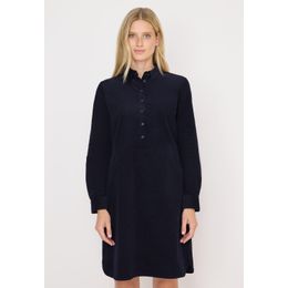 Tunikakleid Cecil, Damen, Gr. L (42), US-Gr&ouml;&szlig;en, urban dunkelblau, Web, 100% Baumwolle, unifarben, normal knielang, V-Ausschnitt, B&uuml;ndchen, Kleider, aus 100% Baumwolle