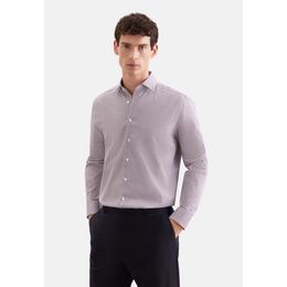 Businesshemd Seidensticker "Schwarze Rose", Herren, Gr. M (39), normale &Auml;rmell&auml;ngen, weinrot, 100% Baumwolle, bedruckt, regular fit, 2-Knopf-Manschette, Hemden, Regular 1/1 Kentkragen Druck