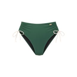 Bikini-Hose Copenhagen Studios "Emma", Damen, Gr. 34, N-Gr, dunkelgr&uuml;n, Recycling-Polyamid, Badehosen Bikini-Hose, mit Kontrastdetails