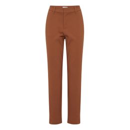 Chinohose Pulz Jeans "Chino PZBINDY", Damen, Gr. 38, N-Gr, braun (bison), Obermaterial: 53% Baumwolle CO. 44% Polyester PES. 3% Elasthan EL., Hosen Chinohose