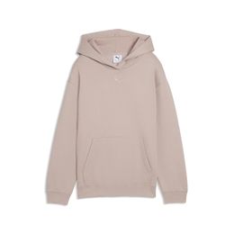 Hoodie Puma "Essentials Fleece Relaxed Hoodie M&auml;dchen", M&auml;dchen, Gr. 128, rose latte beige, Obermaterial: 34% Polyester, 66% Baumwolle. Kapuzenfutter: 100% Baumwolle. Rippe: 3% Elasthan, 97% Baumwolle, relaxed fit, Sweatshirts Hoodie