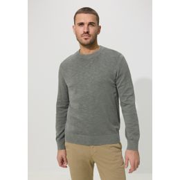 Rundhalspullover Street One MEN, Herren, Gr. L (42), dusty mint, Web, 100% Baumwolle, unifarben, normal normal, Rundhals, Rippb&uuml;ndchen, Pullover Rundhalspullover, aus reiner Baumwolle