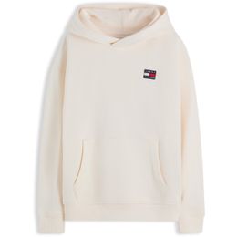 Kapuzensweatshirt Tommy Hilfiger, M&auml;dchen, Gr. 10 (140), ancient wei&szlig;, Sweatware, Obermaterial: 100% Baumwolle, unifarben, regular fit normal, Rundhals, B&uuml;ndchen, Sweatshirts, K&auml;ngurutasche, reine Baumwolle, Kinder bis 16 Jahre