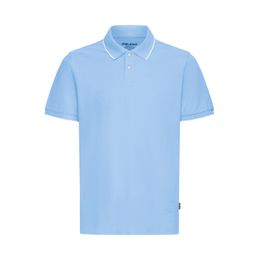 Poloshirt Blend "BHGILBERT POLO S/S", Herren, Gr. L, lichen blau, Jersey, Obermaterial: 78% Baumwolle, 22% Polyester, unifarben, regular fit normal, Rundhals, B&uuml;ndchen, Shirts, aus Baumwollmischung, Regular Fit, mit kurzer Knopfleiste, unifarben