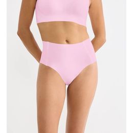 High-Waist-Slip Sloggi "ZERO Feel 2.0", Damen, Gr. S, rosa (floral pink), Jersey, Obermaterial: 76% Polyamid, 24% Elasthan, k&ouml;rpernah, Unterhosen, feine Mikrofaser, atmungsaktiv, mit hoher Taille, ultraleicht